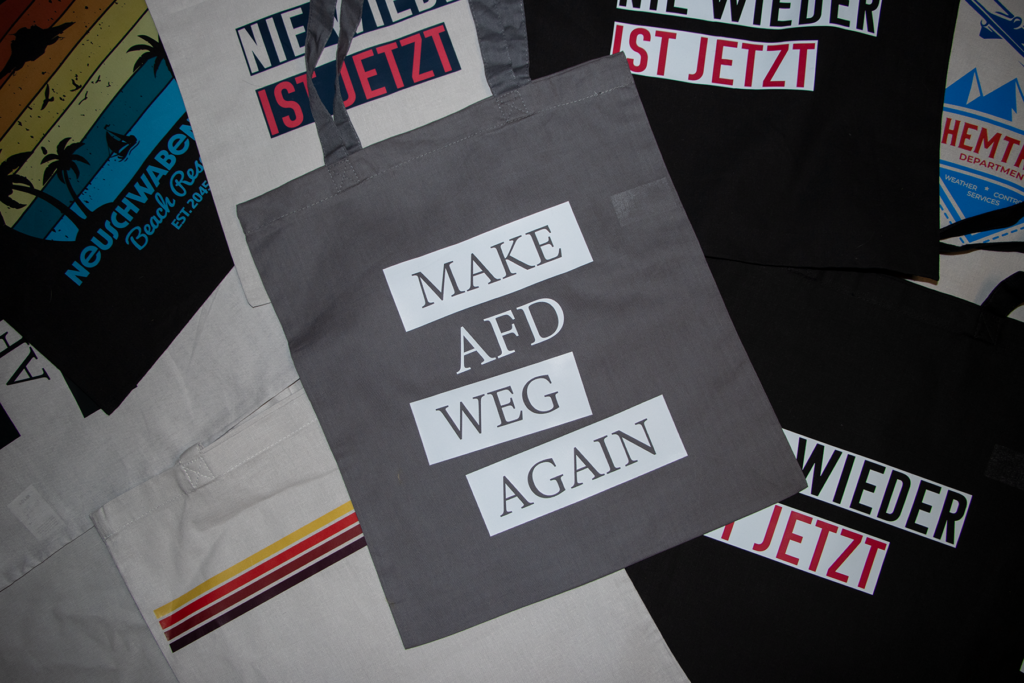 „MAKE AFD WEG AGAIN“ Shopping Bag, (dunkelgrau) - Der goldene Aluhut ...
